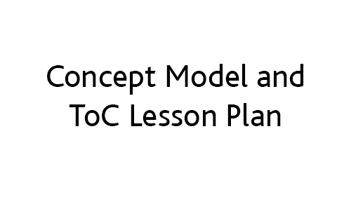 Concept Model and ToC Lesson Plan – Partner Portal